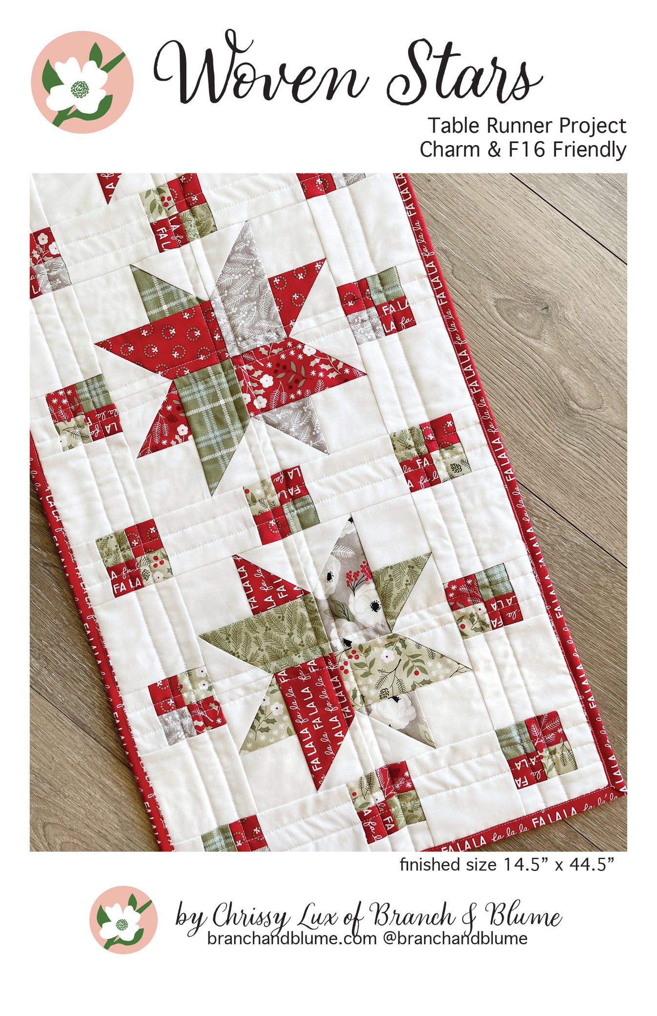 Woven Stars Table Runner Pattern - PDF – branchandblume